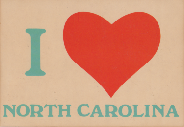 Postcard: I love North Carolina